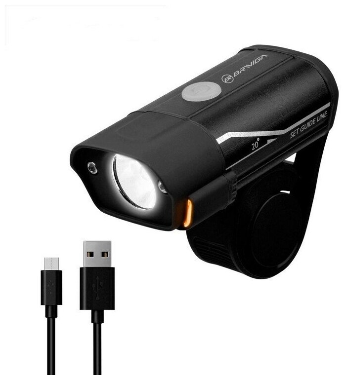 Велосипедный фонарь на руль Briviga EBL-3291 400 люмен USB зарядка
