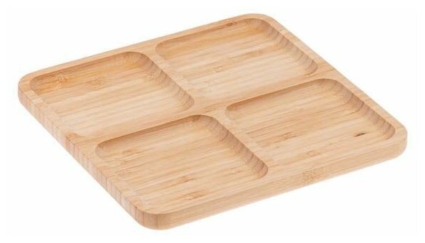 Менажница бамбуковая, 22х22 см, BAMBOO, PERFECTO LINEA (38-222201) (38-222201)