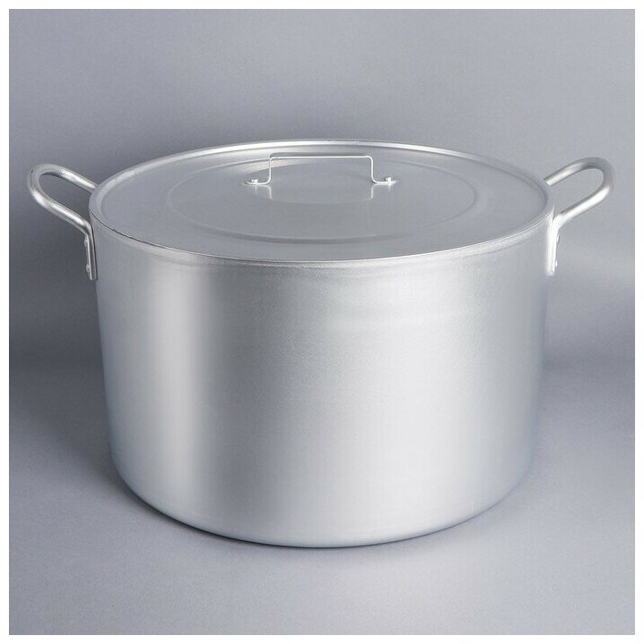 Котёл 40 л, металлическая крышка, цвет хромированный, котел из алюминия