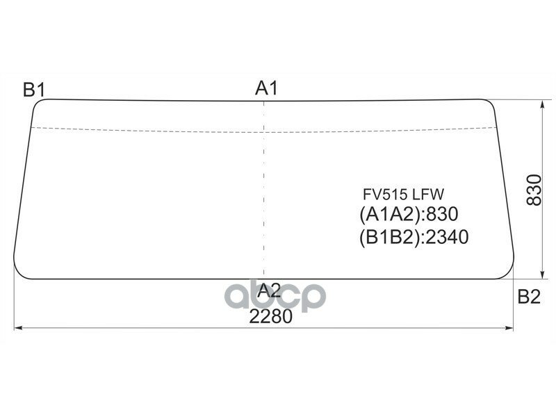 Стекло лобовое Foton Bj3251 05- / Mitsubishi Fuso Supergreat 96- XYG арт. FV515 LFW