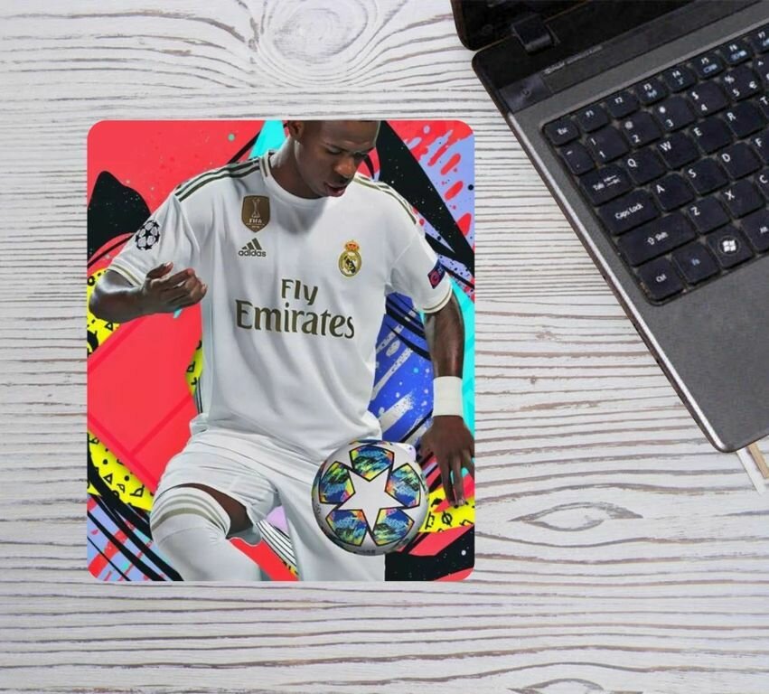 Коврик для мышки игровой 36 на 29 см Mewni-Shop Vinicius Junior, Винисиус Джуниор № 2