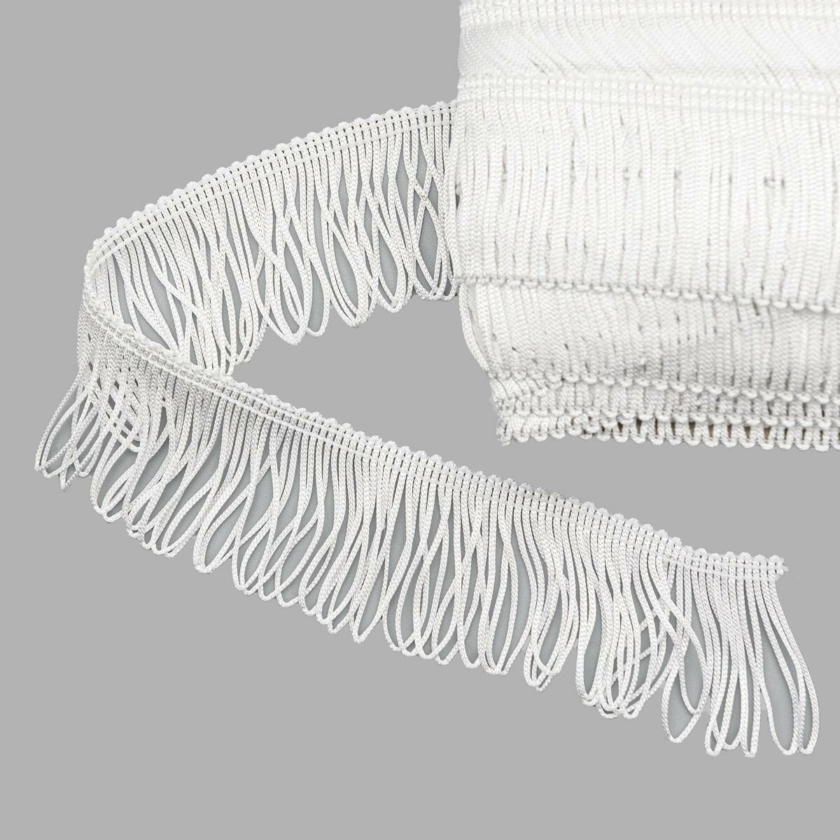 Бахрома для штор, текстиля, шитья, 3,5 см*25 м, белая, Айрис