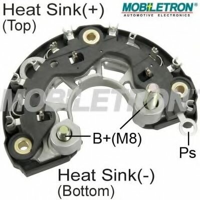Мост диодный BOSCH 120MM F00M123201230075 MERCEDES-BENZ: SPRINTER, IVECO: 97-, RB116H Mobiletron RB-116H