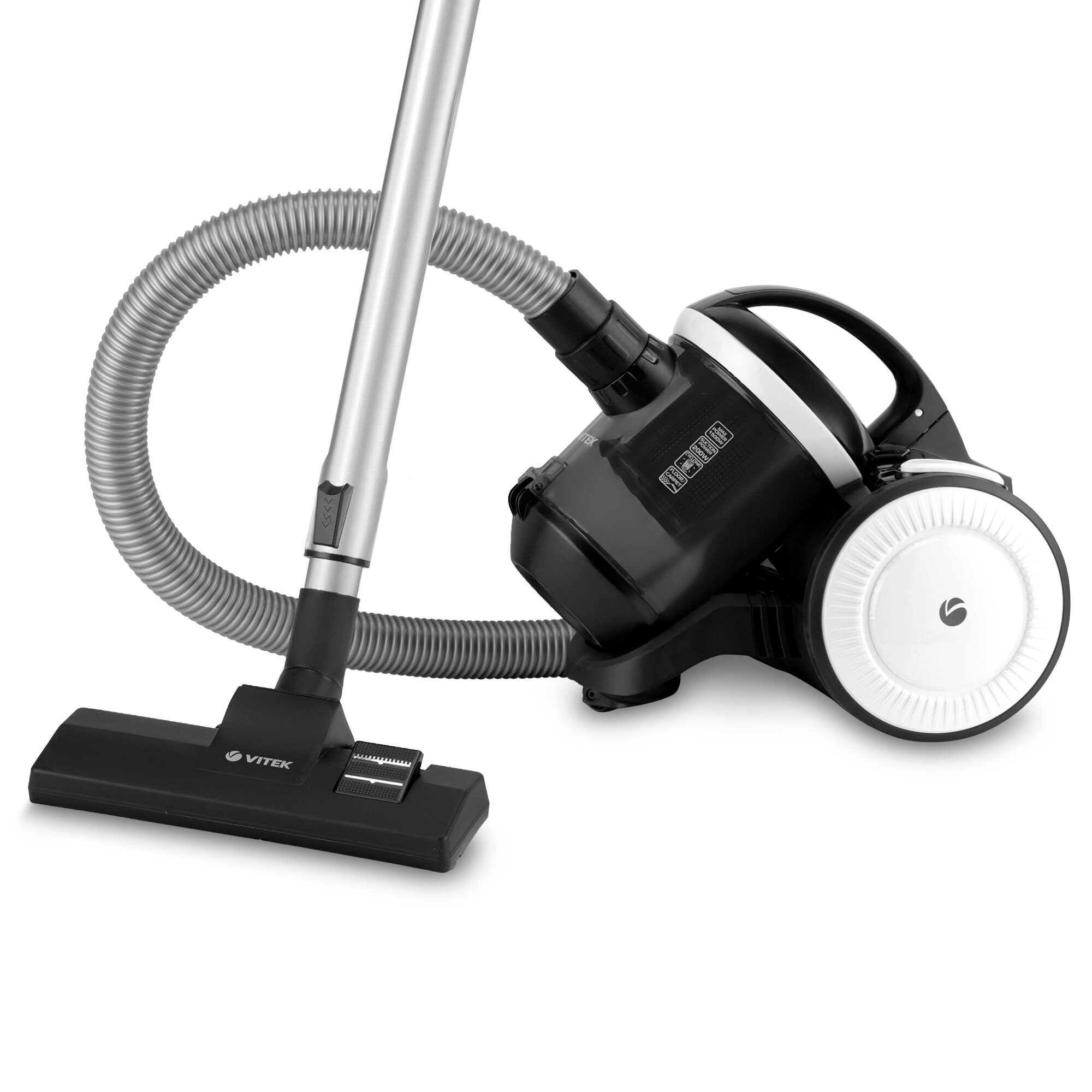 Пылесос 1500ВТ/200ВТ 1.8Л НЕРА-ФИЛЬТР фильтр тонк очистки черн VITEK