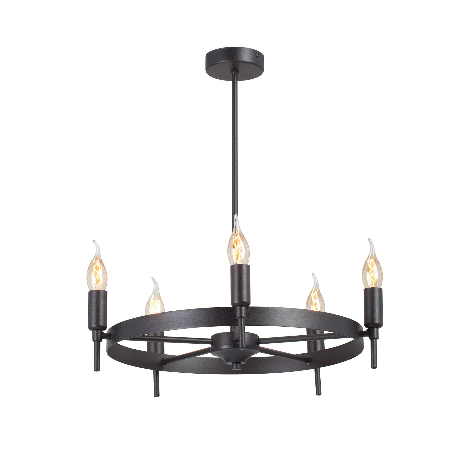 Люстра подвесная Vitaluce V3001-1/5PL, 5xE14 макс. 40Вт черная