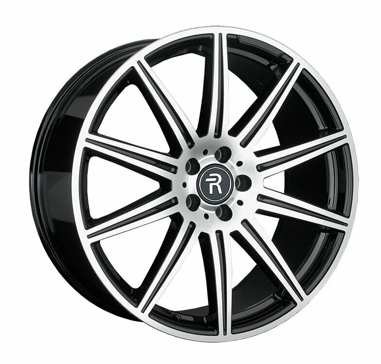 Колесный диск Replay MR120 21x10" PCD5x112 ET44 D66,6 черный глянцевый с полированными лучами