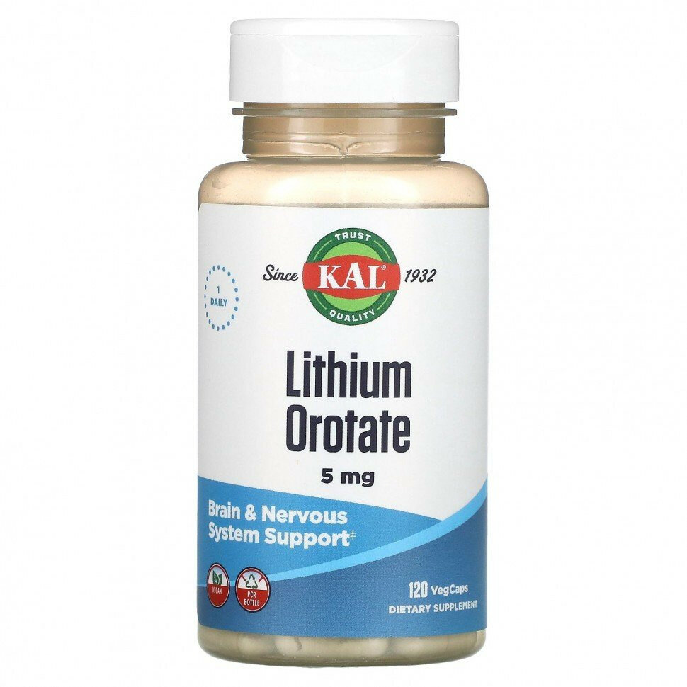 Kal Lithium Orotate 5 мг 120 таб