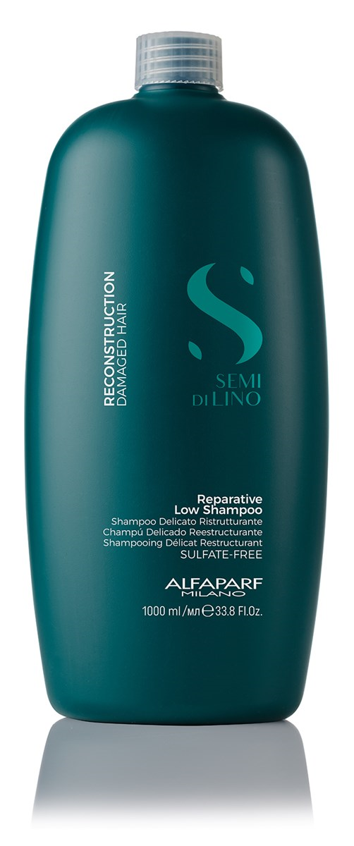 Шампунь Alfaparf Milano Semi Di Lino Reconstruction Reparative Low Shampoo, Шампунь для поврежденных волос, 1000 мл