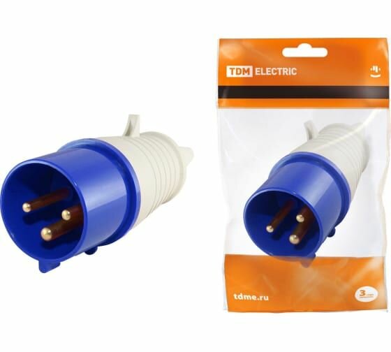 Вилка 32А 2Р+РЕ 220В