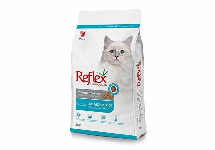 REFLEX Сухой корм, Sterilised Cat Food Salmon and Rice, для стерилизованных кошек, с лососем и рисом, 2 кг
