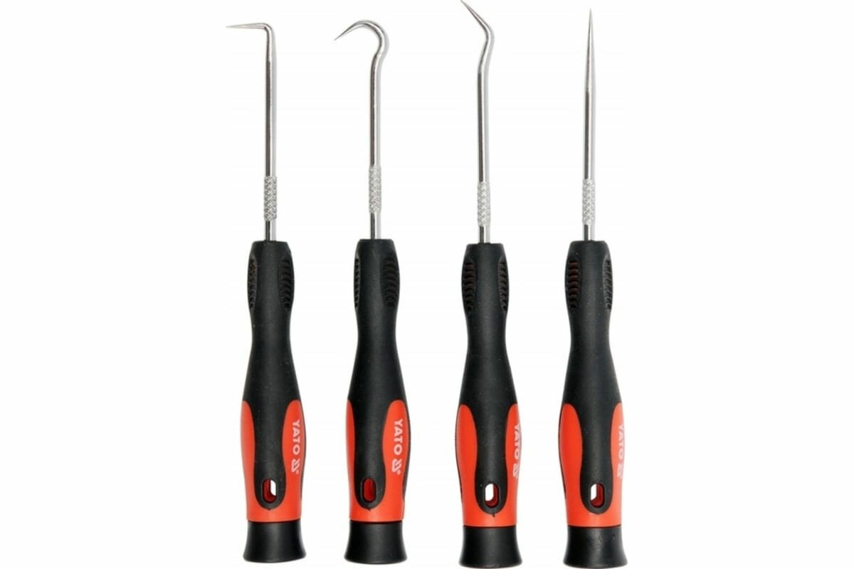 YATO Набор крюков для слесарных работ, 4 предмета, YT-0843, комплект инструментов