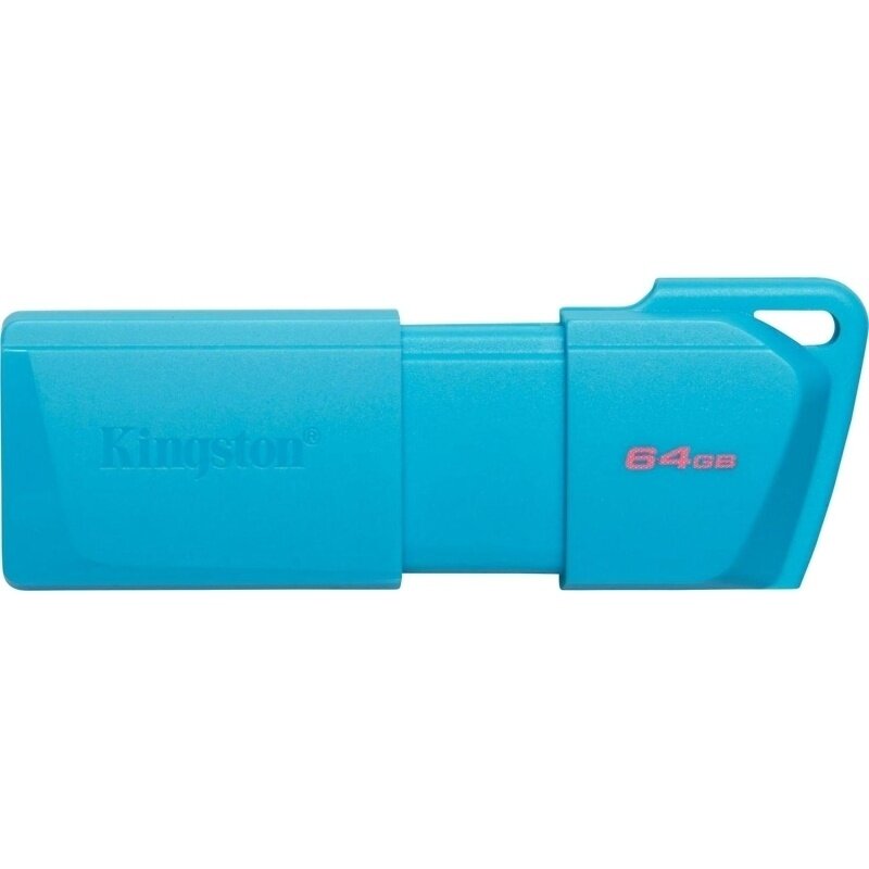 Флеш-память Kingston "Exodia M", Latam DTXM, Neon Aqua Blue, 64 Гб, USB 3.2 (KC-U2L64-7LB)