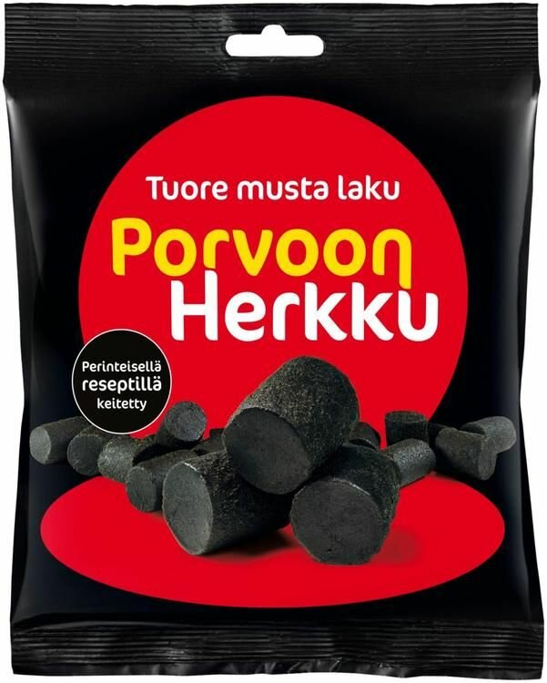 Жевательный мармелад с лакрицей Porvoon Herkku, 230 г (Финляндия)