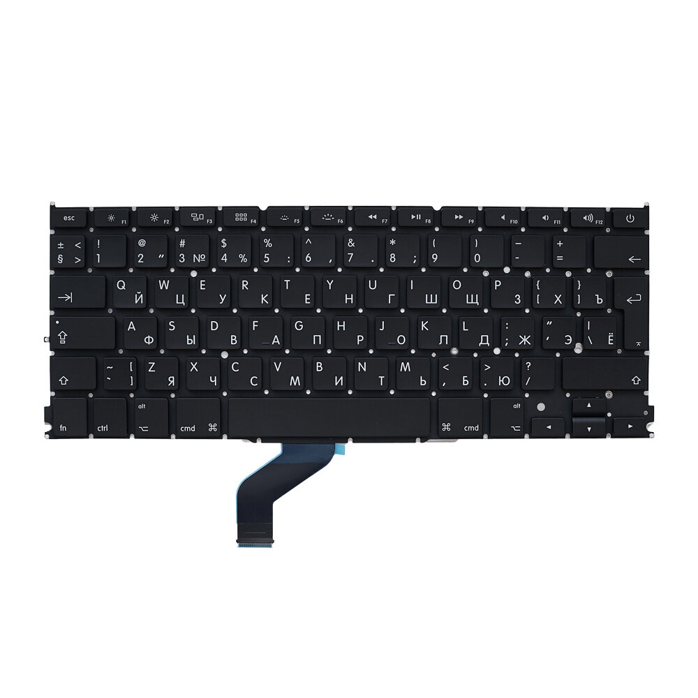 Клавиатура с подсветкой для ноутбука Apple Macbook Pro 13 A1425 late 2012 / Macbook Pro 13 A1425 early 2013 - черная
