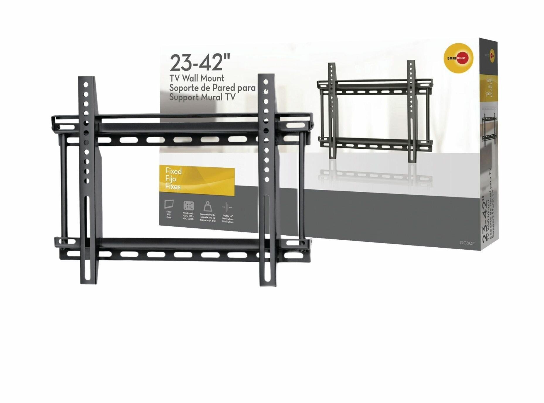 Фиксированный настенный кронштейн для телевизора Omnimount OC80F