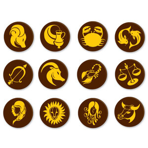 Форма-лист для декора блистершок знаки зодиака для шоколадных фигурок Pavoni / для тортов и десертов /Пластиковая форма для шоколадного декора / Товары для кондитеров