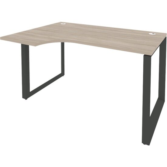 Стол эргономичный Riva CHAIR левый на О-образном м/к O. MO-SA-2 (L) Дуб аттик/Антрацит металл 1380*980*750 Onix
