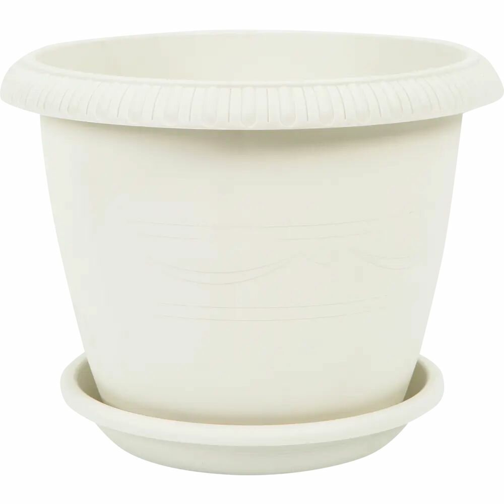 Горшок цветочный Жардин ?25 h20 см v5.5 л пластик серый