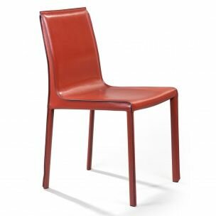 Стул Barrie Top Concept красный, экокожа, металл, мягкое сиденье, без подлокотников