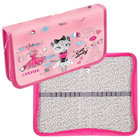 Пенал 1 отд на молнии de Vente Cat Lady 205x120мм 7015112