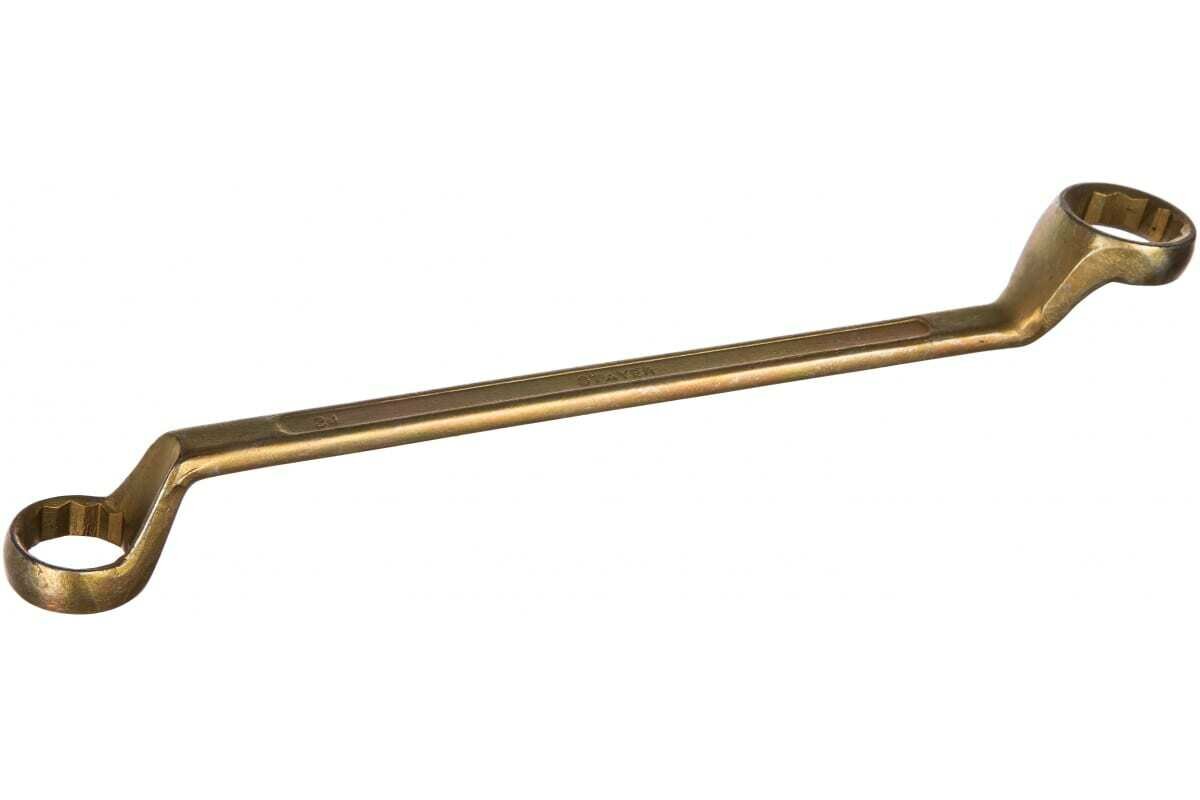 Ключ накидной изогнутый STAYER "техно", 6х7мм 27130-06-07