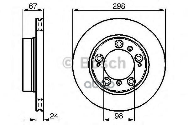 Тормозной диск Bosch 0986478477 передний Porsche Boxster для тормозной системы