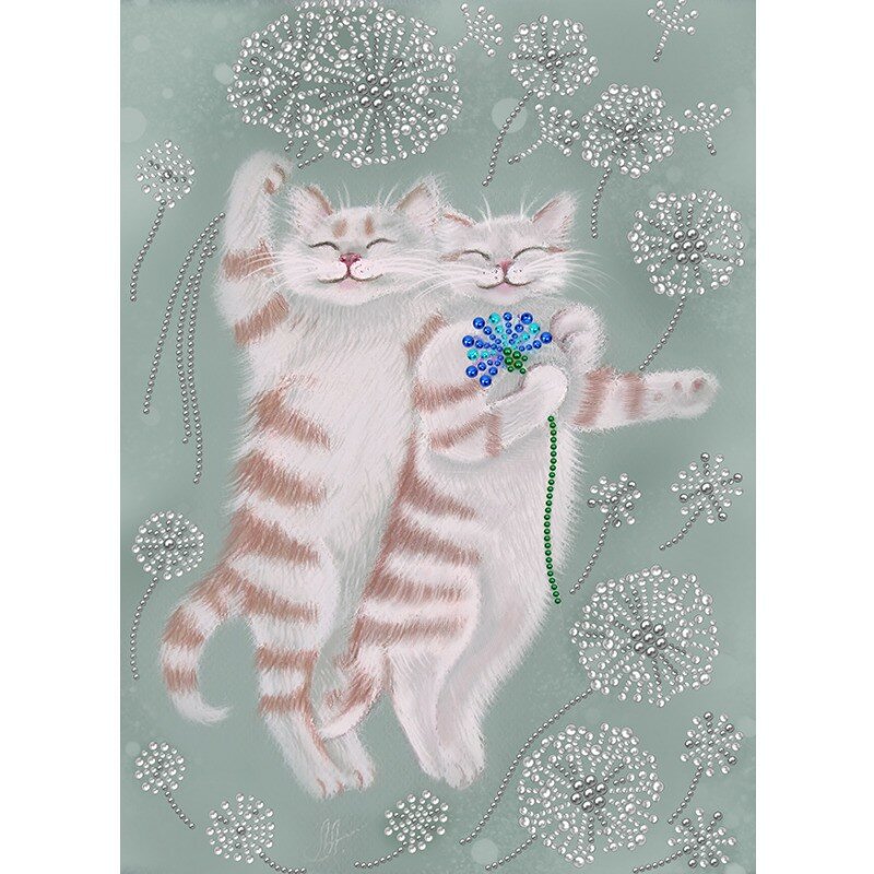 Набор для вышивания Larkes #Н4212 Пушистая любовь (худ. Аннет Логинова), Вышивка бисером, 21 х 29 см