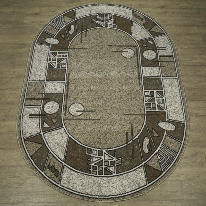 Ковер Лайла де Люкс дизайн 15804 цвет 10822 Овал 2x5м