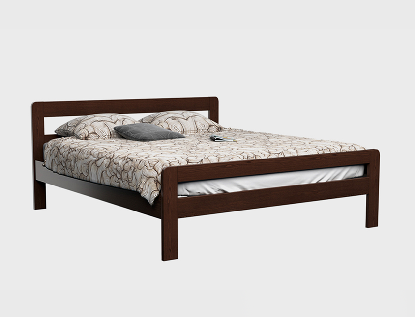 Кровать "Калинка" из массива сосны 90x200 см, Старый Орех 3