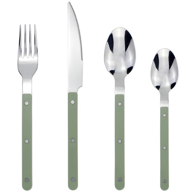 Набор столовых приборов зеленый QS487 Green Set