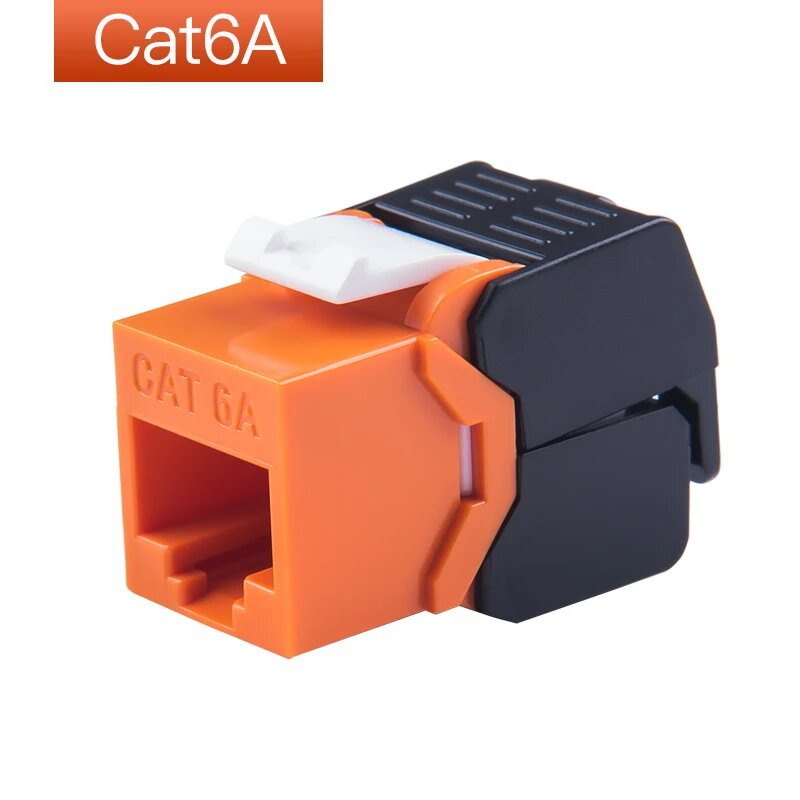 Cat6A RJ45 Keystone Jack оранжевый