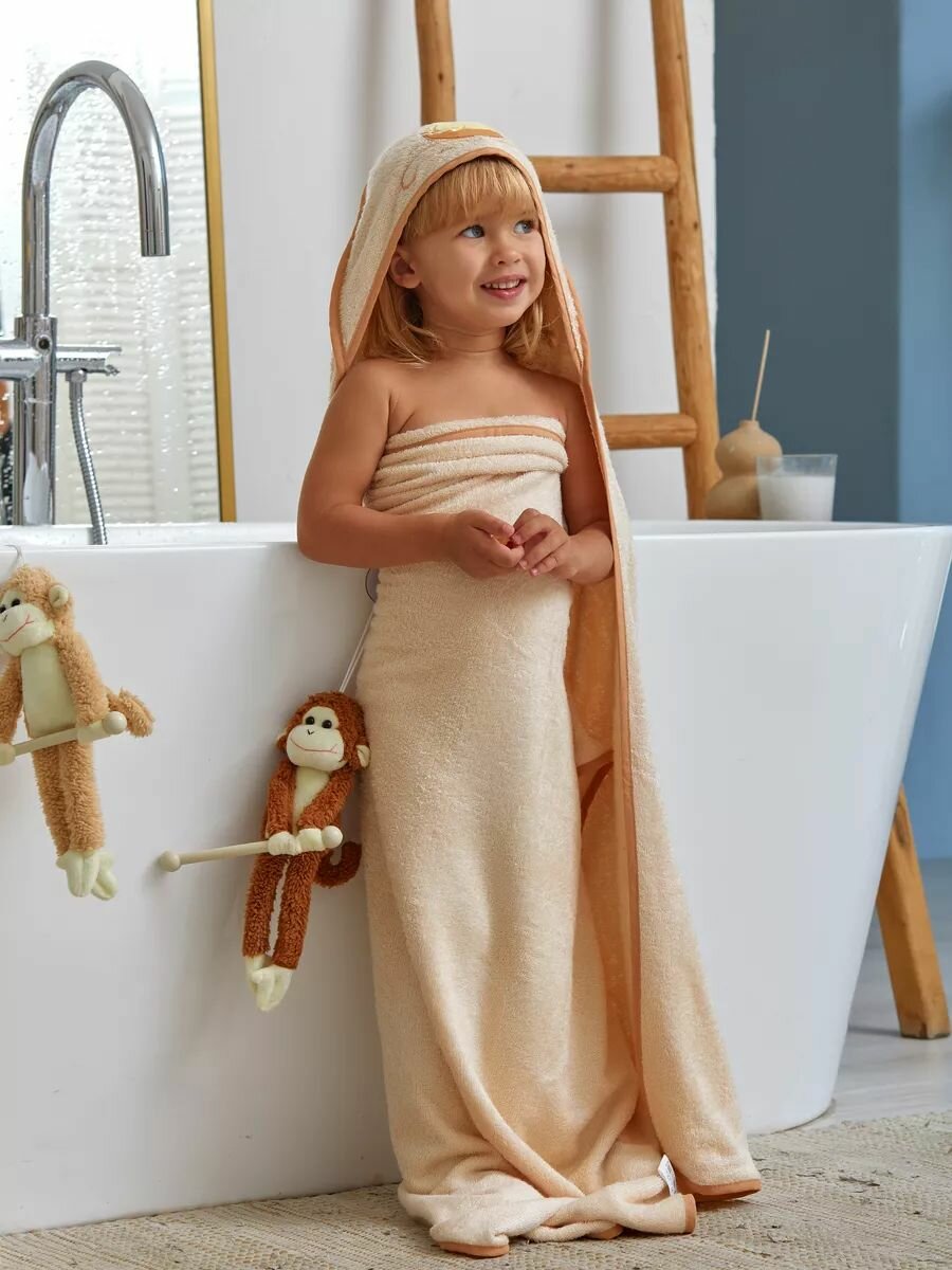 Полотенце детское с капюшоном, Cherir, Бамбук 100%, 100х100 см