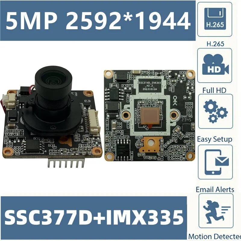 IP-камера модуль VOLDRELI MStar SSC377D+IMX335 5MP with Lan Cable, без объектива