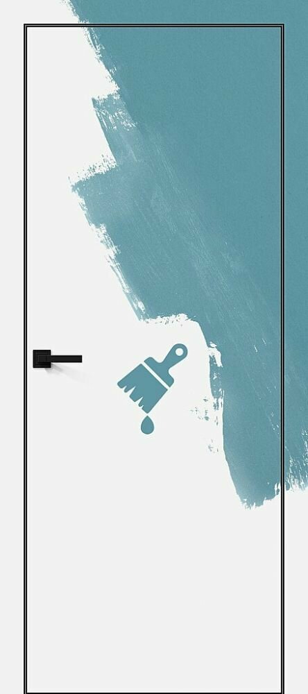 Скрытая Дверь Bravo Инвизибл Al Prime/Черный Межкомнатная 900x2000мм (Полотно+Коробка) Левое Открывание / Браво.