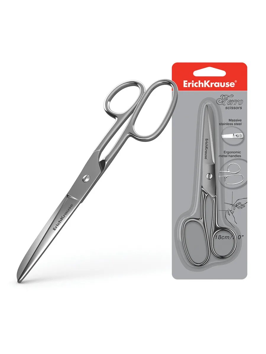 Ножницы цельнометаллические Ferro, 180 мм