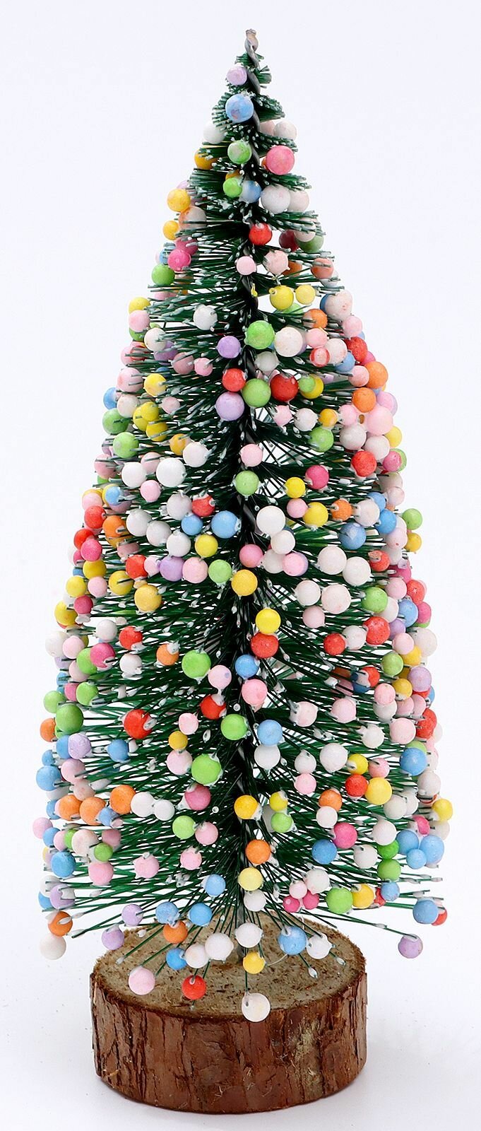 Искусственная новогодняя ёлка "Нарядная" 15 см, маленькая настольная ель на подставке для праздничного интерьера, красивая украшенная ёлочка на стол, декор для дома на Новый год в подарок