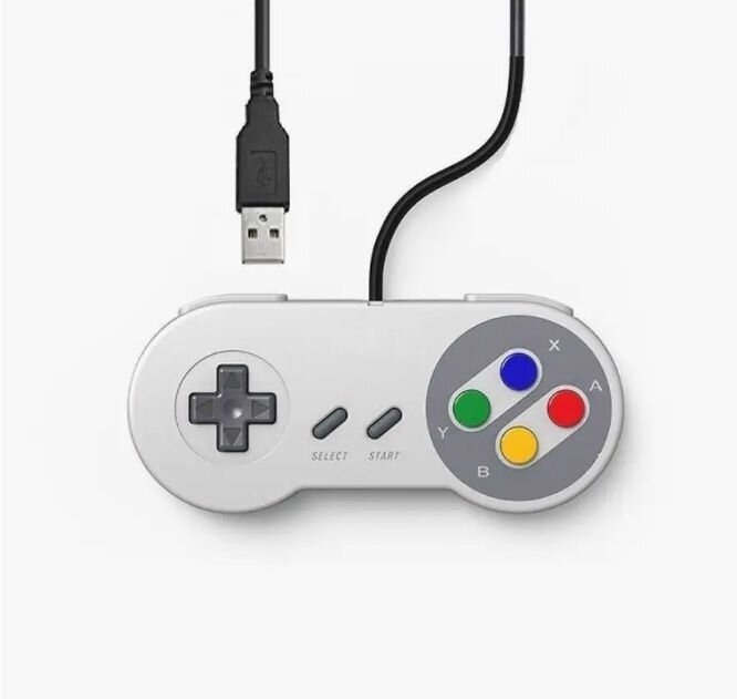 USB джойстик для игр Super Nintendo SNES и ПК, проводной геймпад для эмуляторов, ретро геймпад для классических игр, 1,8 метра