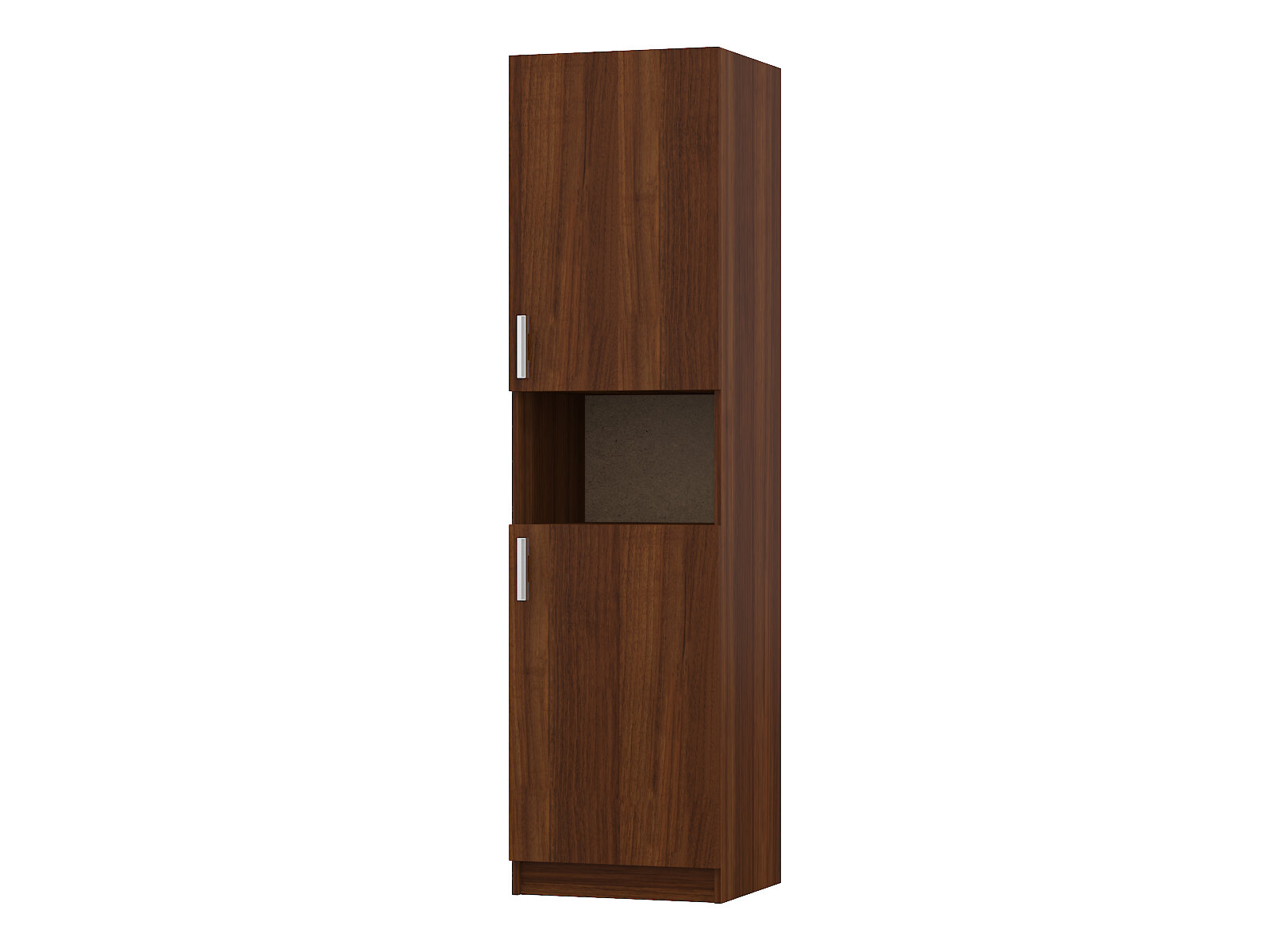 Шкаф ШО-11 (ШхГхВ) (400х440х1900), 40 кг, орех, 5 полок, 1 ниша, "Колизей мебель"