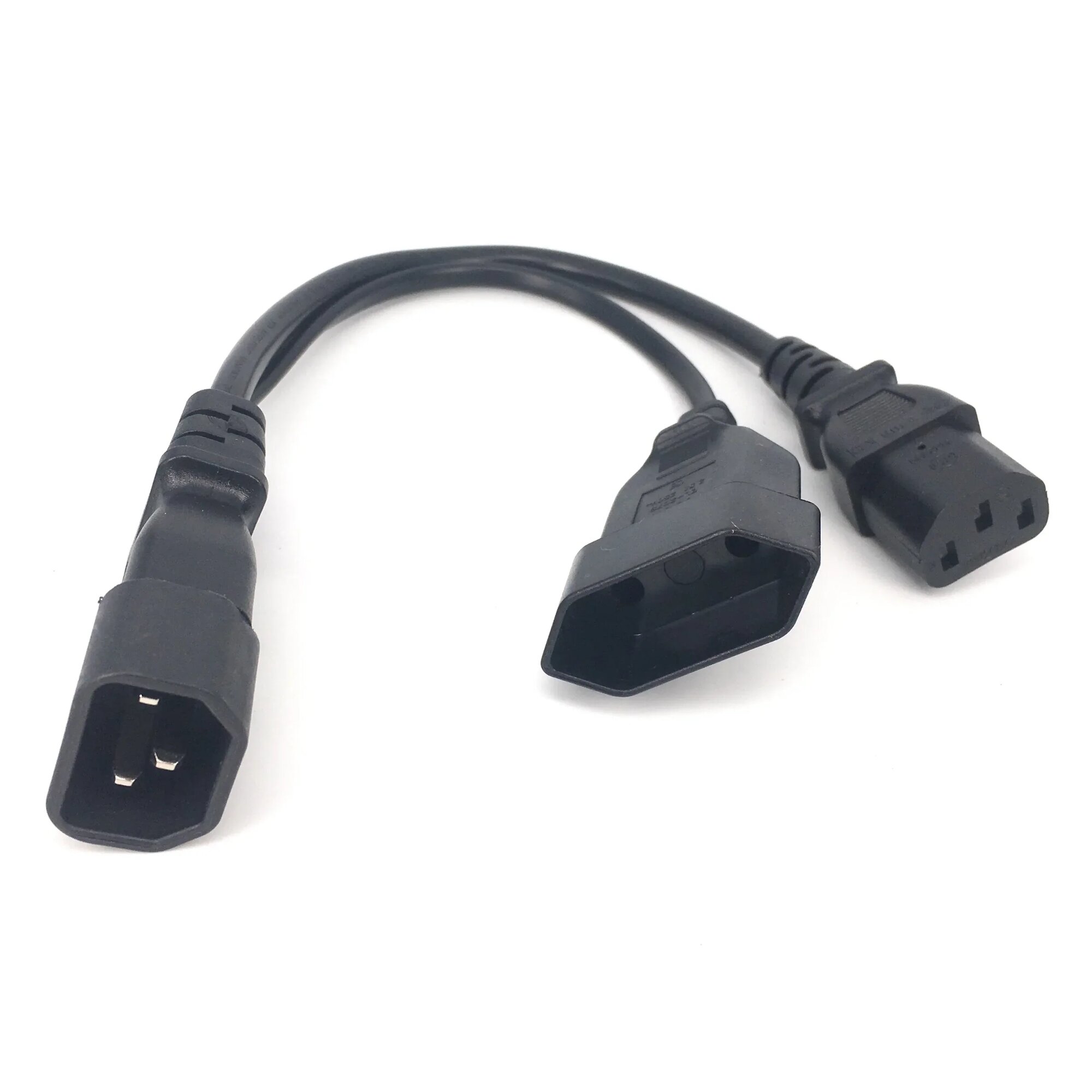 Bolantedz разветвитель сетевого кабеля IEC320 C14 на C13 и 2 евророзетки 0,3 м