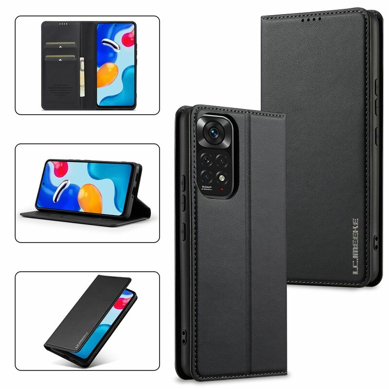 LCIMEEKE Премиум-класса Кожаный Чехол Для Xiaomi Redmi Note 11 Pro/ Redmi Note 12 Pro 4G(Сяоми Редми Нот 11 Про Редми Нот 12 Про 4G), Защитный Флип-чехол