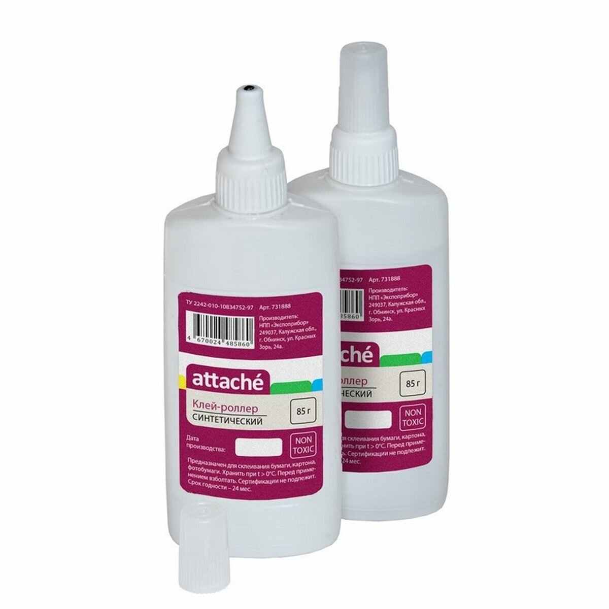 Клей канцелярский синтетический Attache, пластиковый аппликатор, 85мл, 50шт.