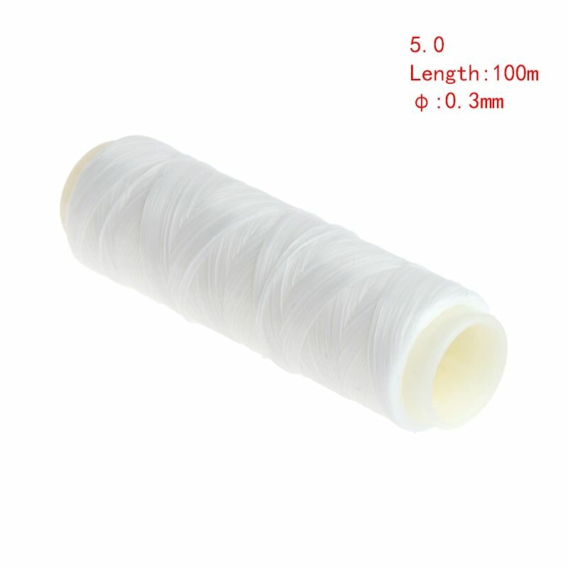Рыболовная леска, высокая эластичность, белая резинка, нескользящая нить-5,0