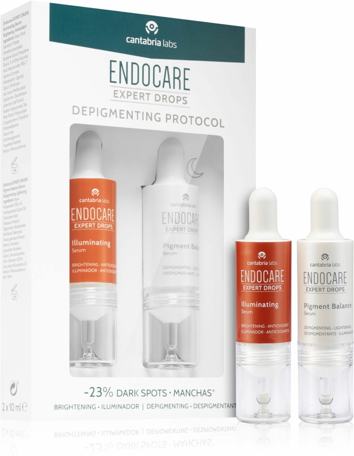 Endocare осветляющая сыворотка для унификации тона кожи Expert Drops 2x10 ml