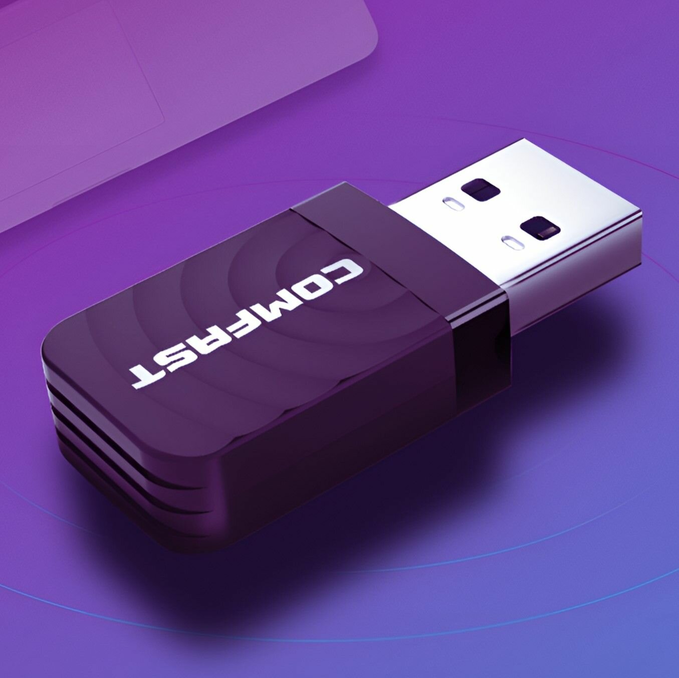 USB WiFi адаптер для компьютера двухдиапазонный 5.8 ГГц / 2.4 ГГц COMFAST Dual Band Wireless Adapter 1300Mbps (CF-812AC)