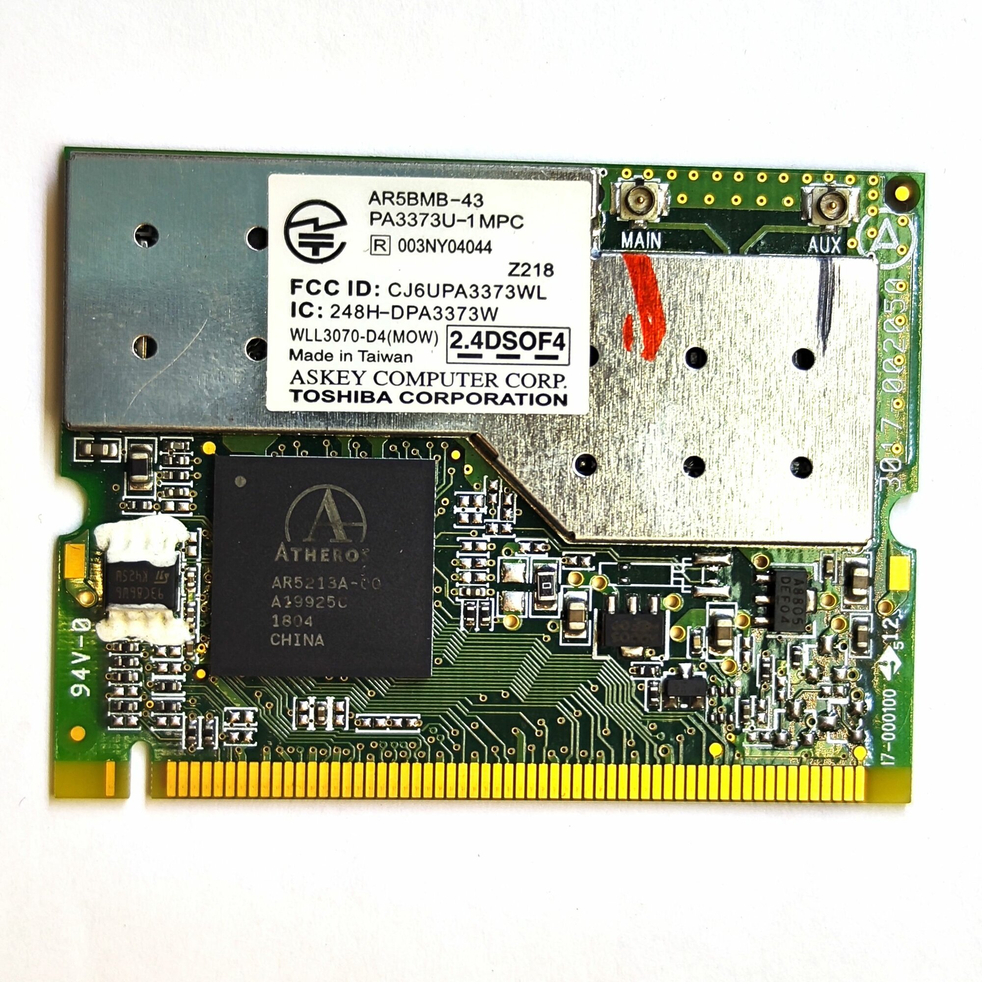 Сетевой модуль Wi-Fi адатер для интернета WiFi сетевая карта mini PCI-E Atheros AR5BMB-43 для ноутбука