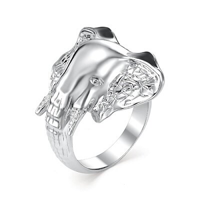 Кольцо, серебро, 925 проба, родирование, фианит