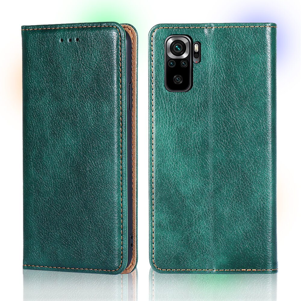 Чехол-книжка подходит на Сяоми Поко M5s/ чехол кожи для Xiaomi Poco M5s 4G, зеленый