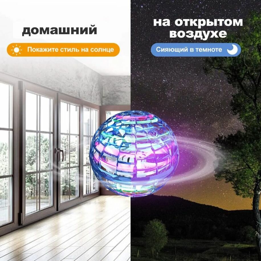 Flynova pro летающий /Светодиодные разноцветные фонари / синий