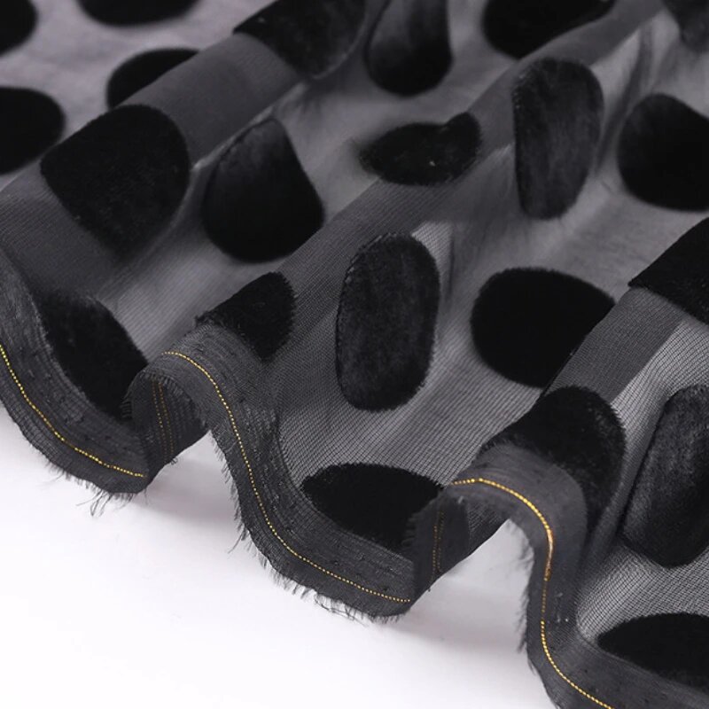 Бархатная африканская кружевная ткань FODRK 114см