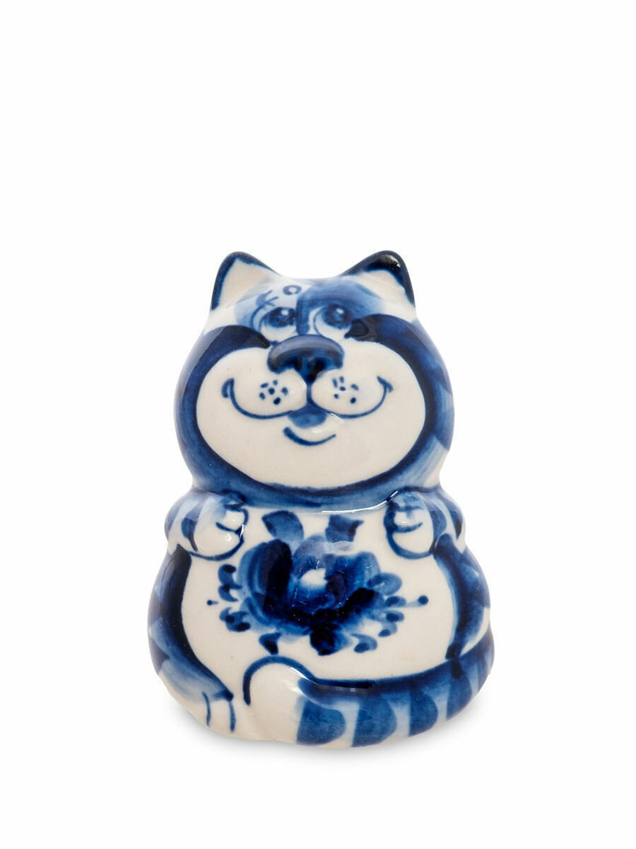 Фигурка "Кот-Валидол" (Гжельский фарфор)